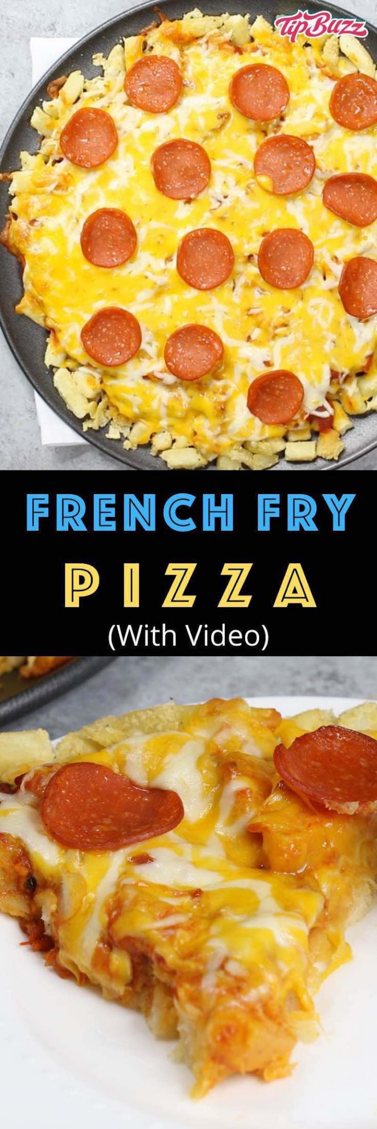French Fry Pizza {5 Ingredients!} - TipBuzz