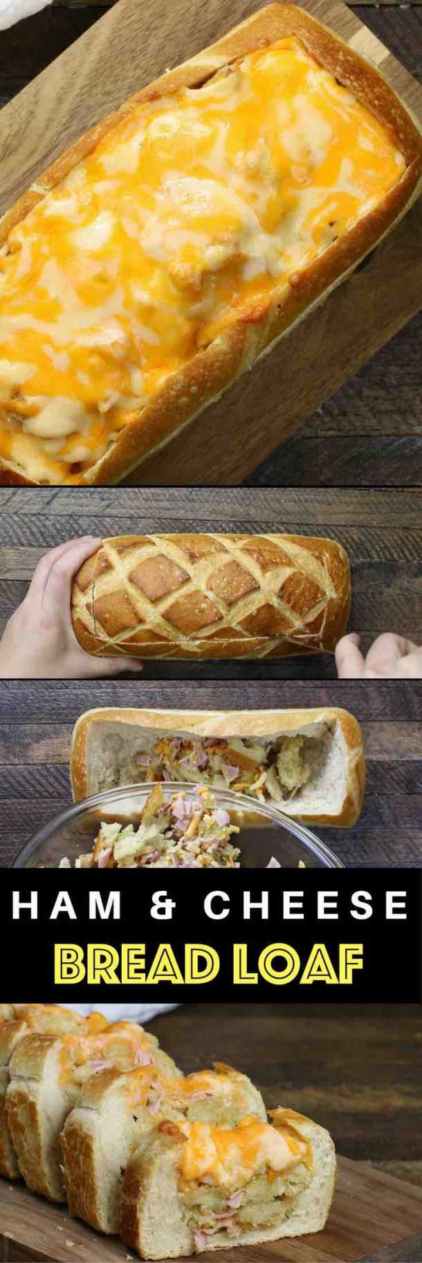 Easy Ham & Cheese Bread Loaf - TipBuzz