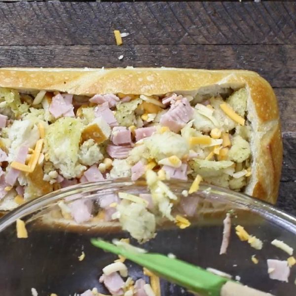 Easy Ham & Cheese Bread Loaf - TipBuzz