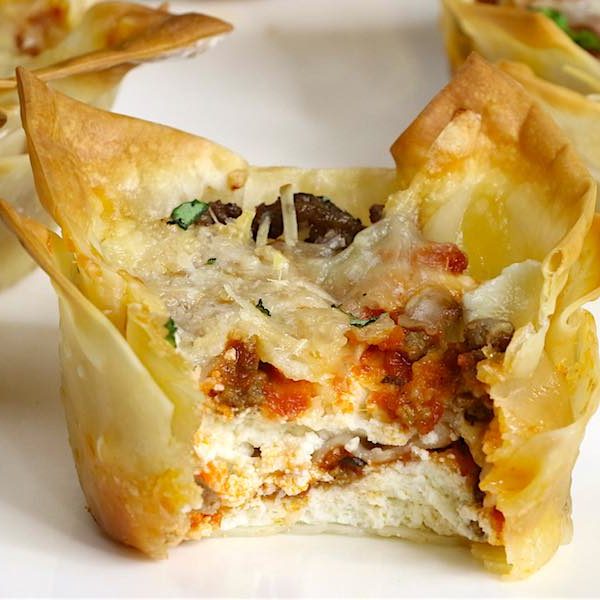 Mini Lasagna Cups - TipBuzz