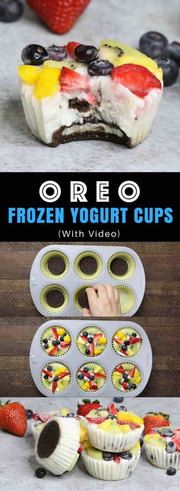 Oreo Frozen Yogurt Bites {No Churn} - TipBuzz