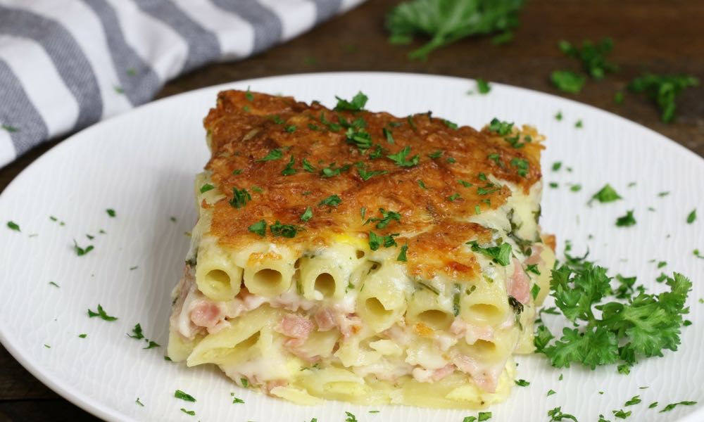 Layered Ham & Cheese Pasta Bake - TipBuzz